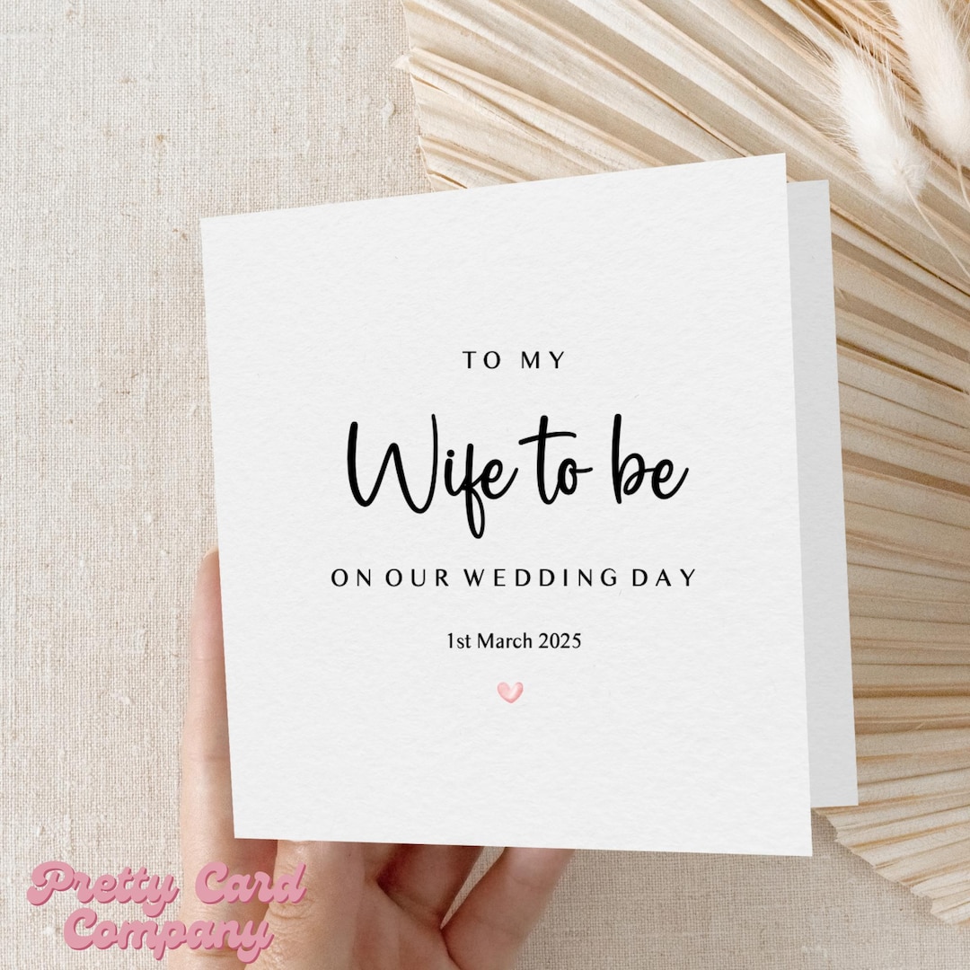 Personalised to My Bride Card,wedding Morning Card,card for My Wife to ...
