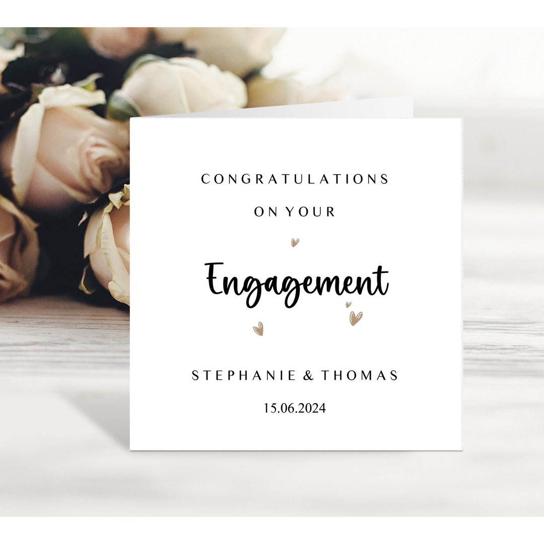 Engagement Card, Congratulations Card, Wedding Card, Engagement Card ...