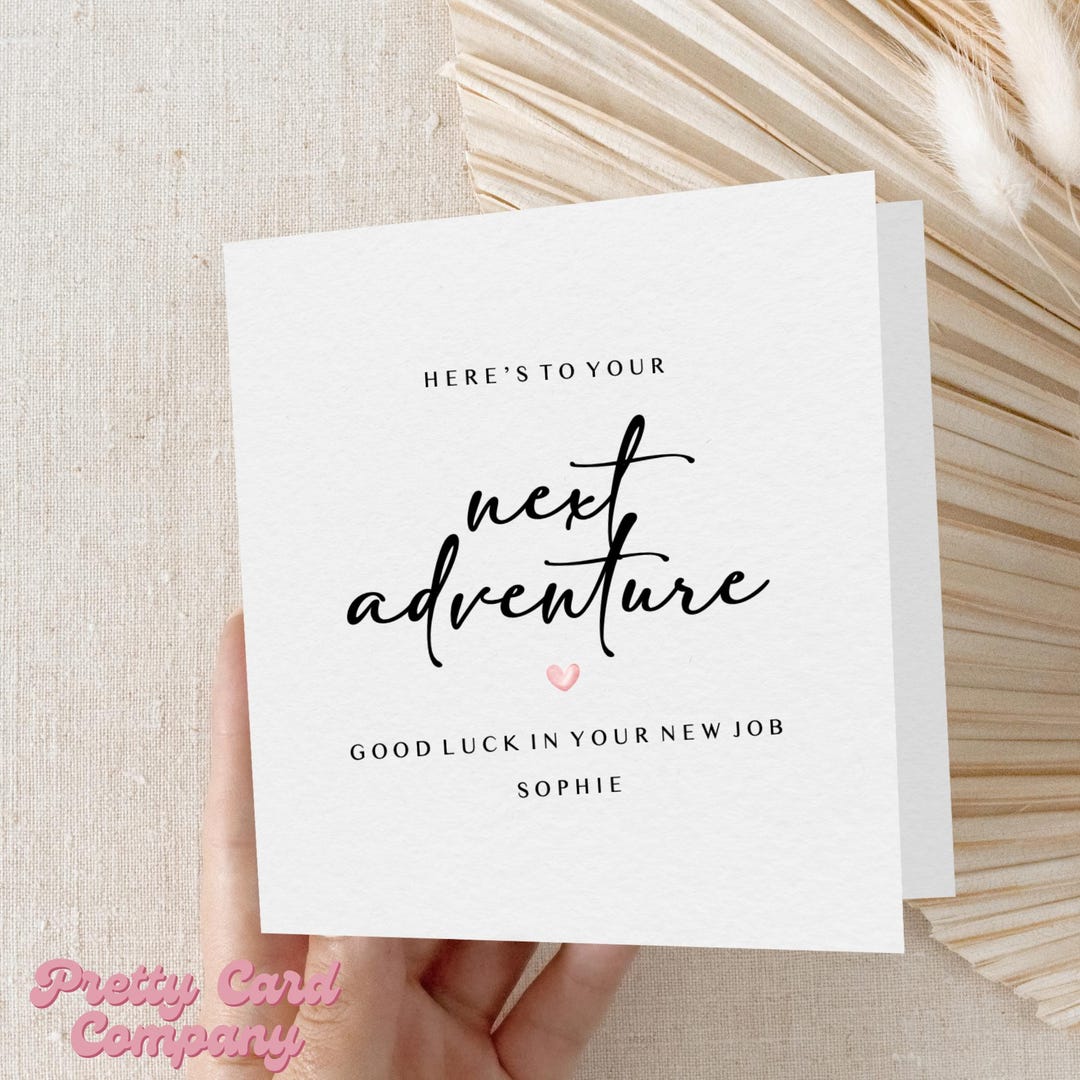 Good Luck Card, New Job Card, Colleague Leaving Card, Next Chapter in ...