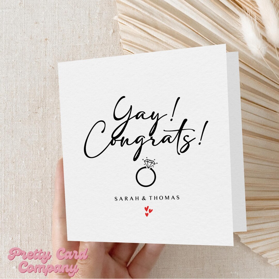 Engagement Card, Personalised Engagement Card, Engagement Card for ...