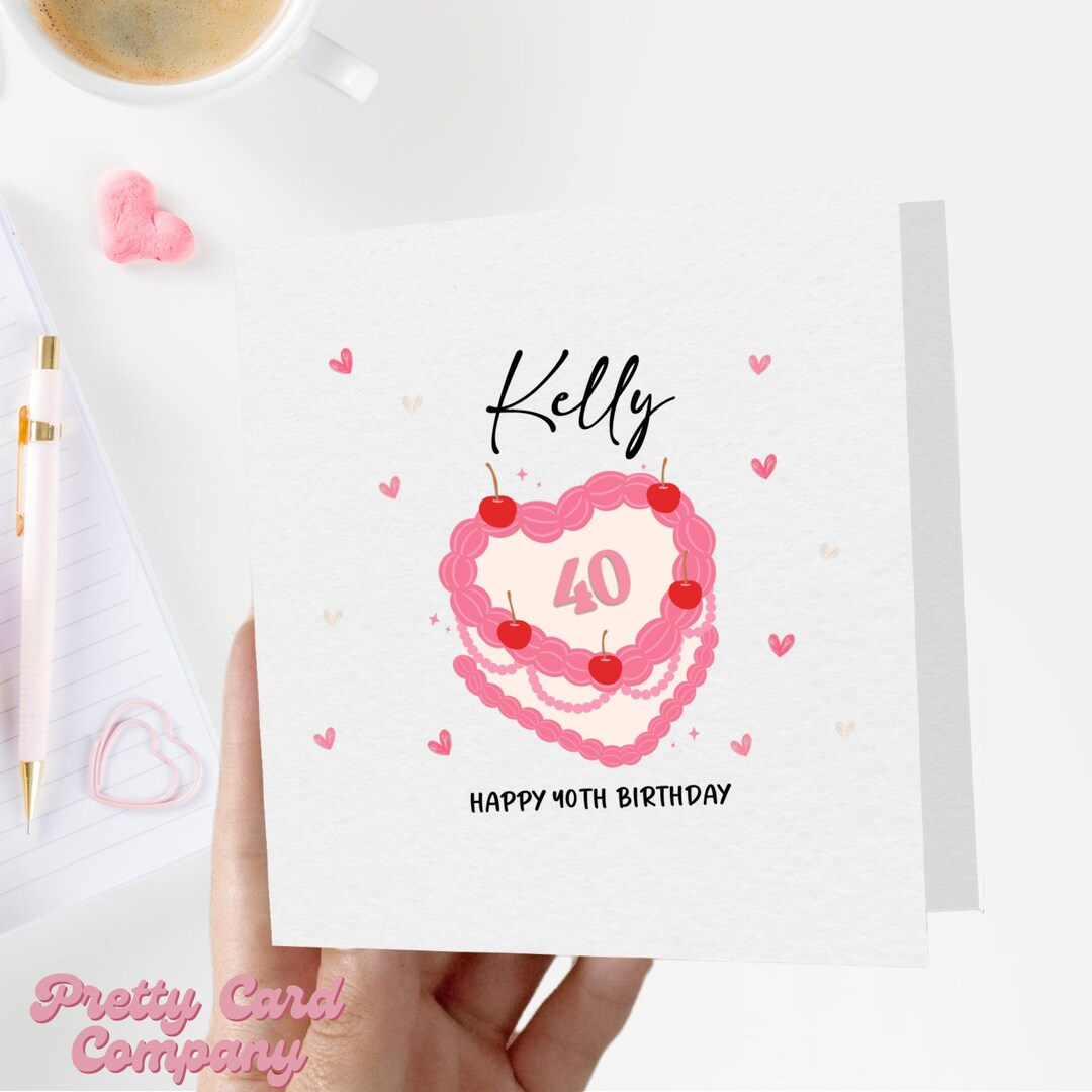 Personalised 40th Birthday Card, 40th Birthday, Fortieth Birthday Card ...