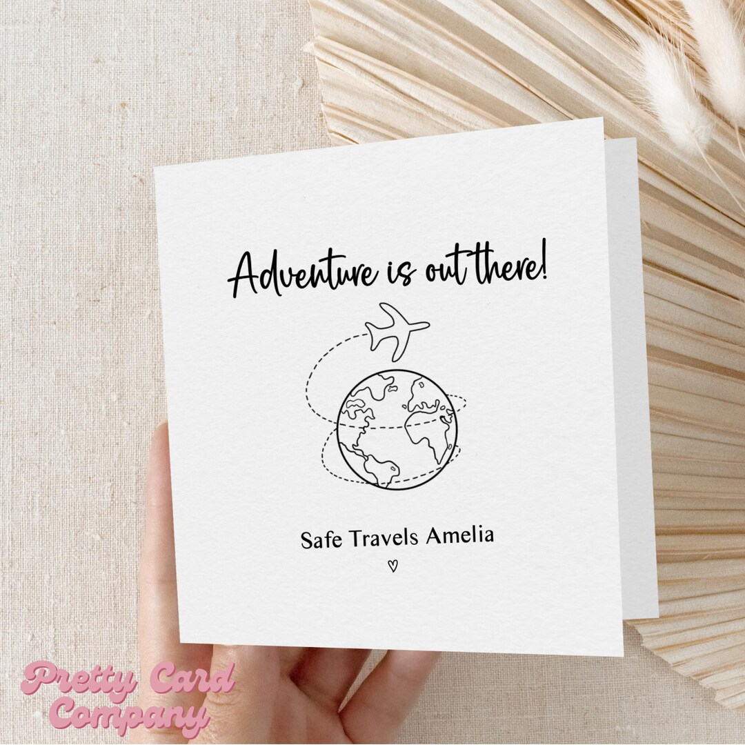 Personalised Travelling Card, Have the Best Time Card, Adventure Begins ...