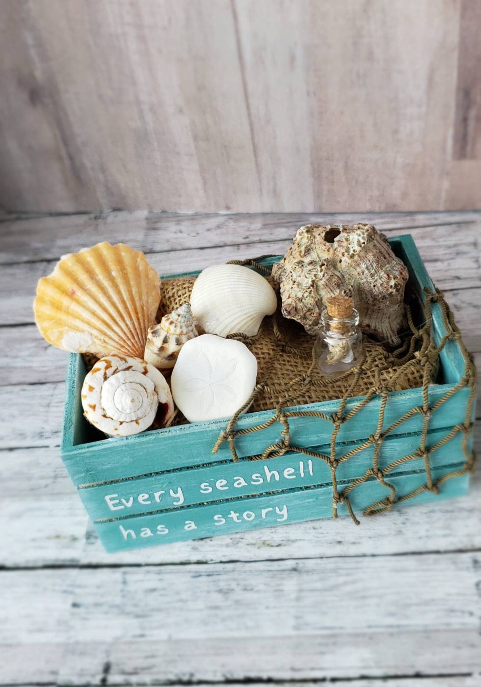 Mini Wooden Beach Crate Beach Decor Personalize Seashell - Etsy