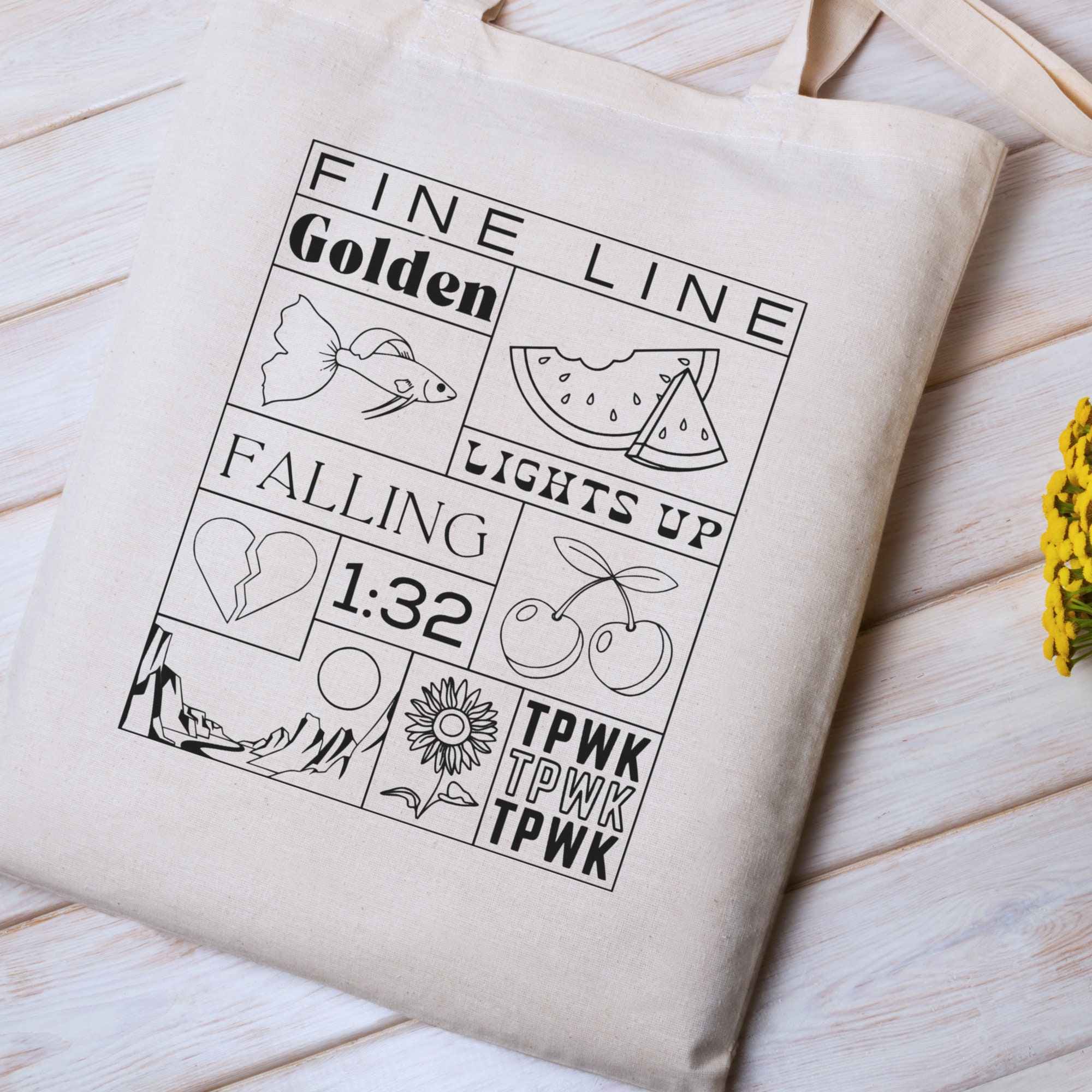 Fine Line Tote Bag Harry Styles Shoulder Bag Retro Handbag - Etsy