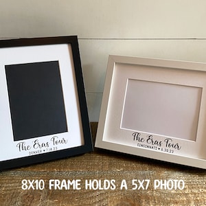 Custom Eras Tour 5x7 Photo Frame, Personalize With City and Date, Black ...