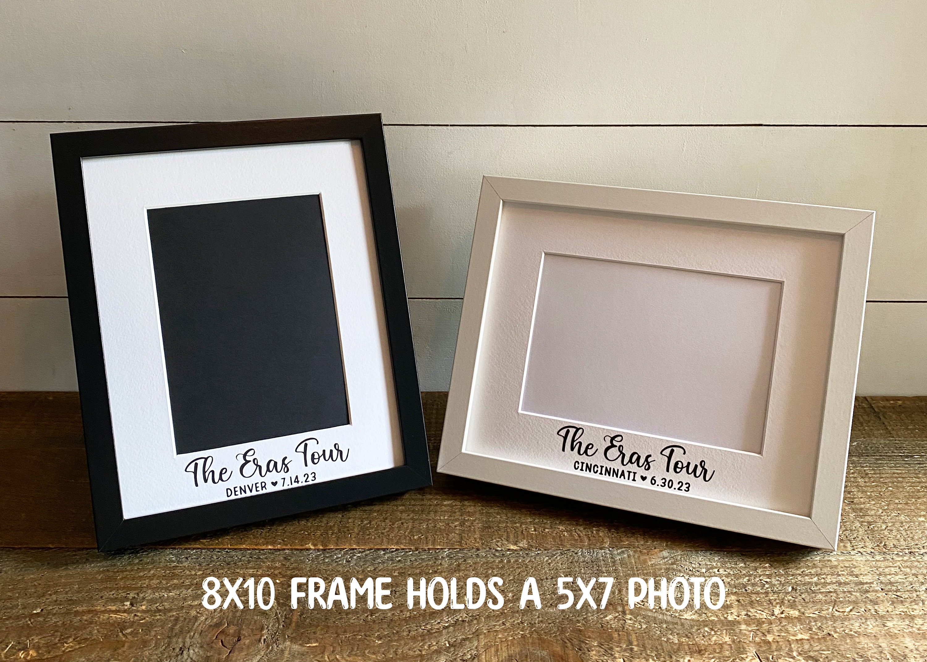 Custom Eras Tour 5x7 Photo Frame, Personalize With City and Date, Black ...