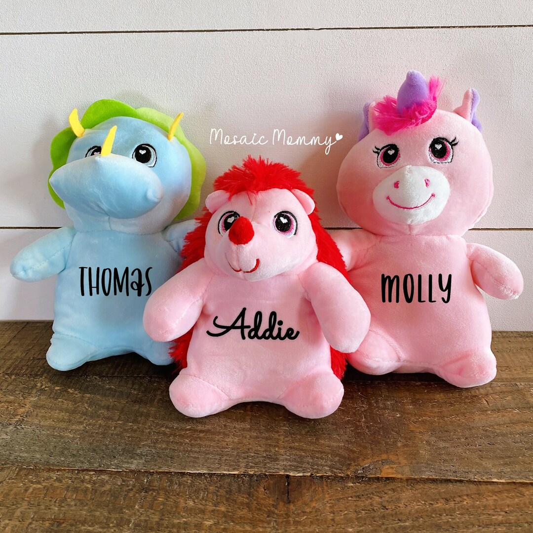 Personalized 6-8” Plush Animals | Custom Kids Gift With Name - Etsy