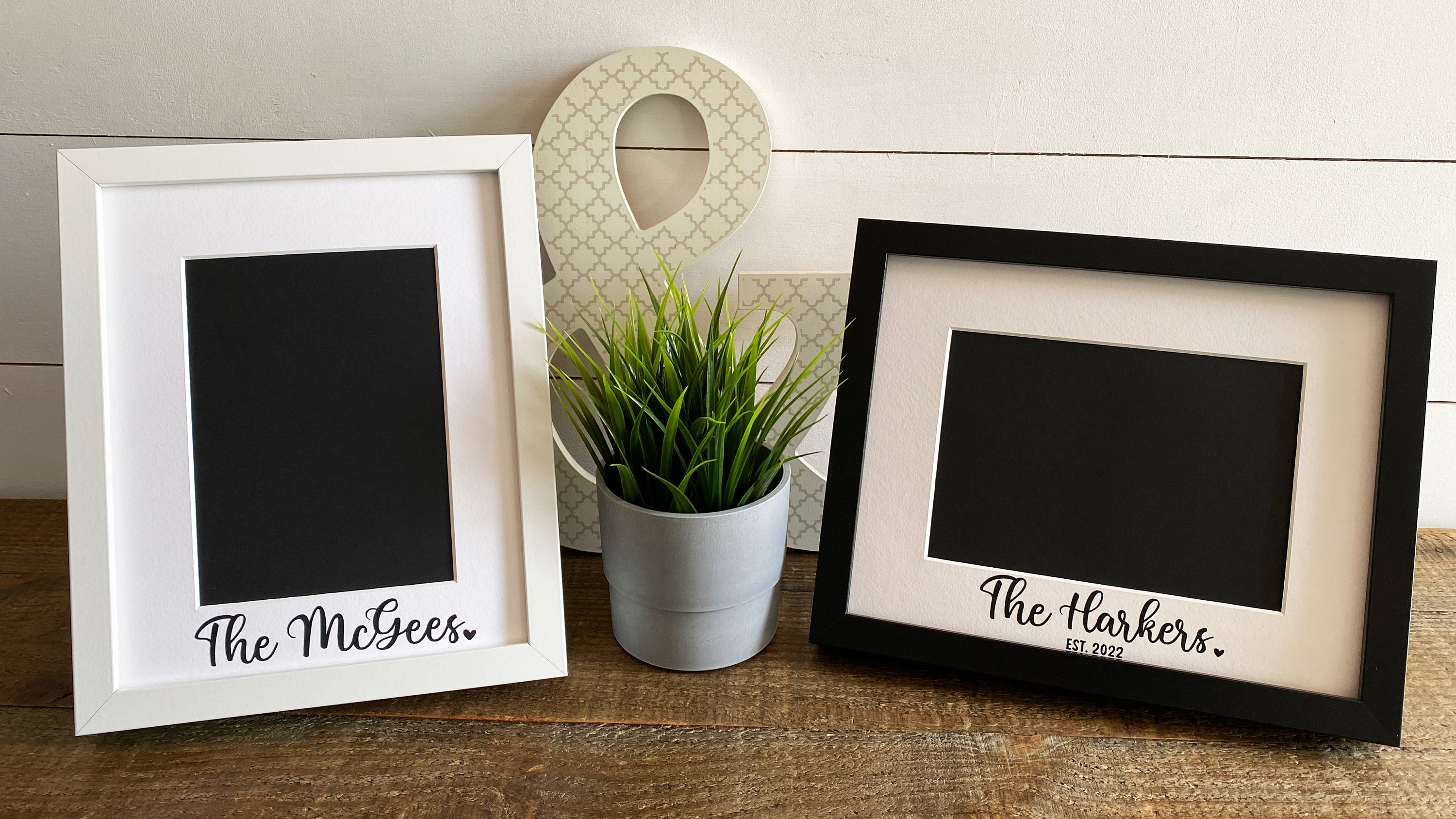 Personalized 5x7 Photo Frame Custom Text Picture Frame Black - Etsy