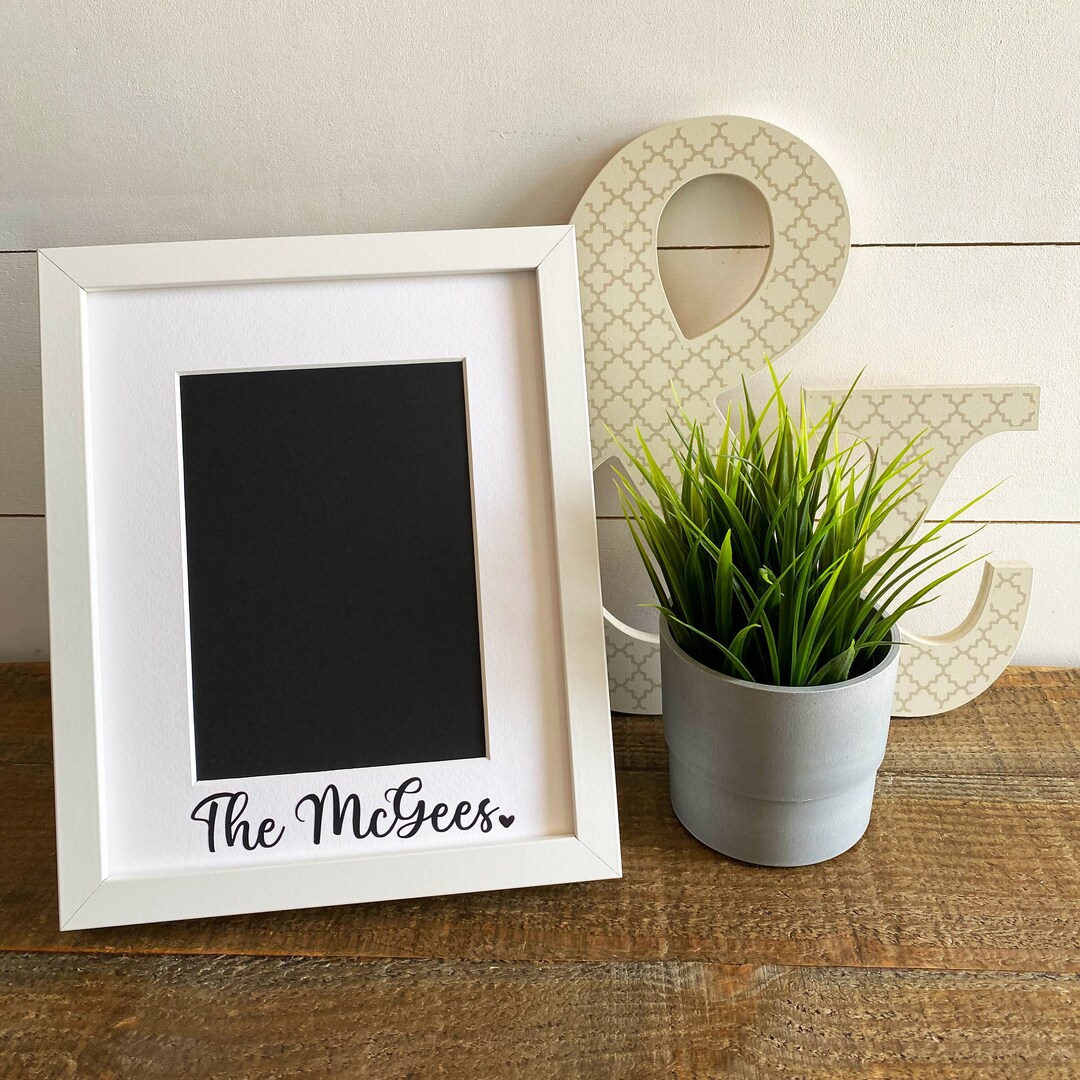 Personalized 5x7 Wedding Photo Frame, Custom Couples Gift, Black or ...