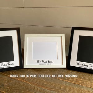 Custom Eras Tour 5x7 Photo Frame, Personalize With City and Date, Black ...