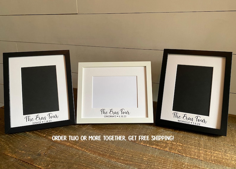 Custom Eras Tour 5x7 Photo Frame, Personalize With City and Date, Black ...