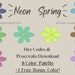Neon Spring Color Palette Download Procreate Hex Code - Etsy