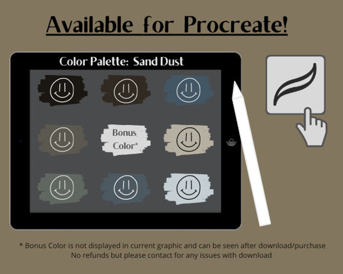 Sand Dust Color Palette Download Procreate Hex Code - Etsy