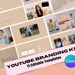Youtube Branding Template | Youtube Channel Kit | Youtube Branding Kit ...