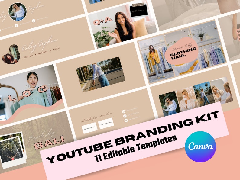 Youtube Branding Template | Youtube Channel Kit | Youtube Branding Kit ...