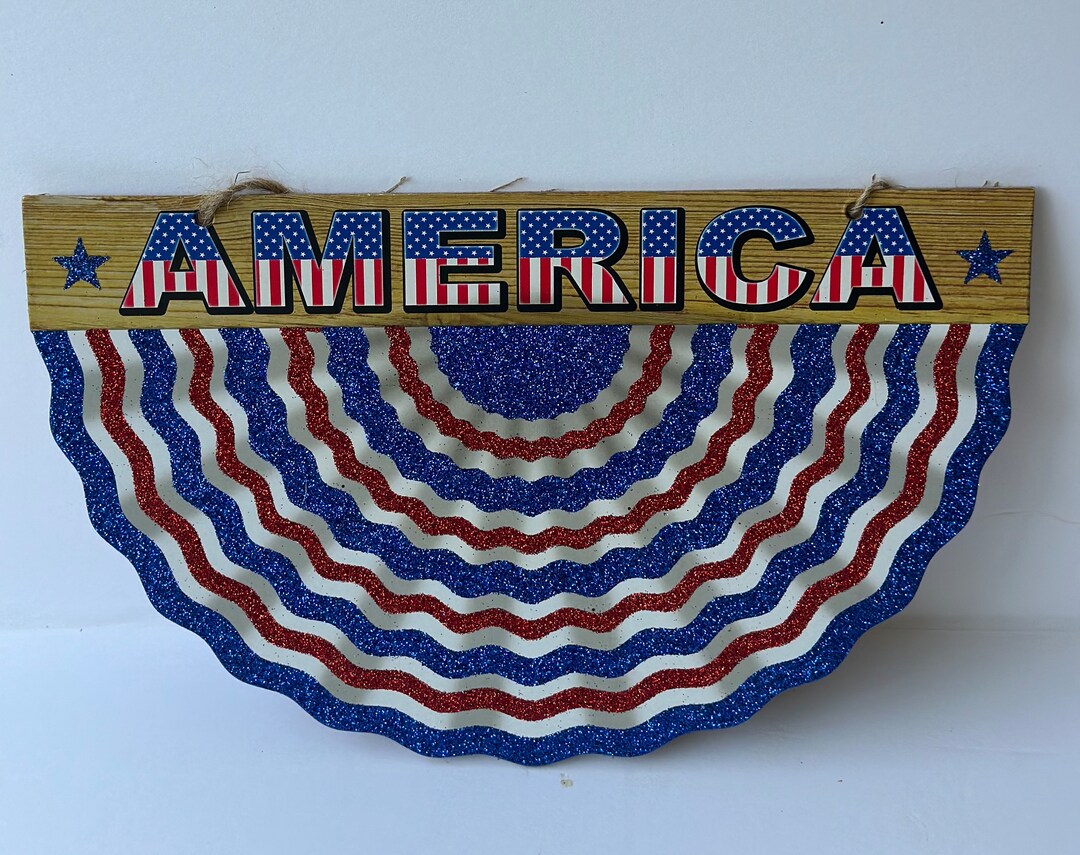 Patriotic Sign Red, White and Blue American Flag Sign. Independence Day ...