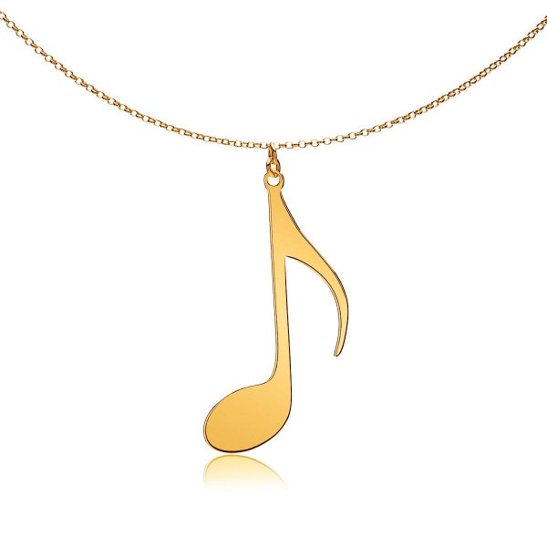 Music Note Necklace - Etsy