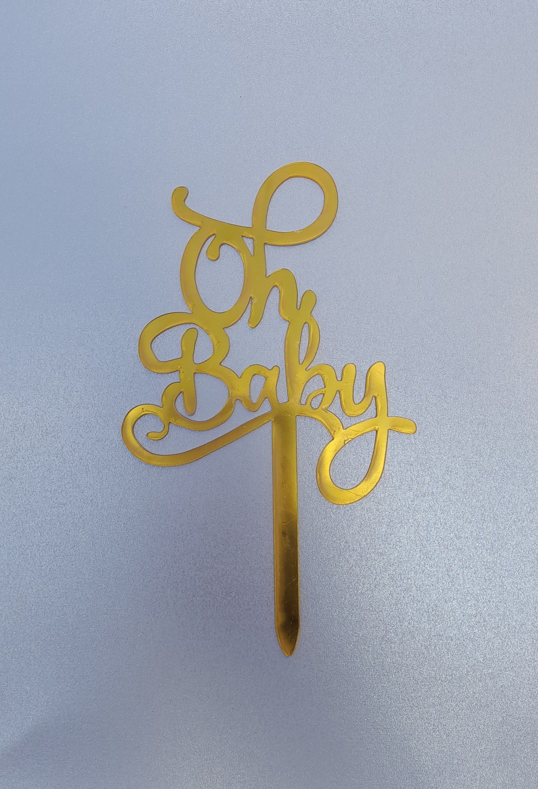 Gold Acrylic Oh Baby Cake Topper Party Cake Decorations - Etsy