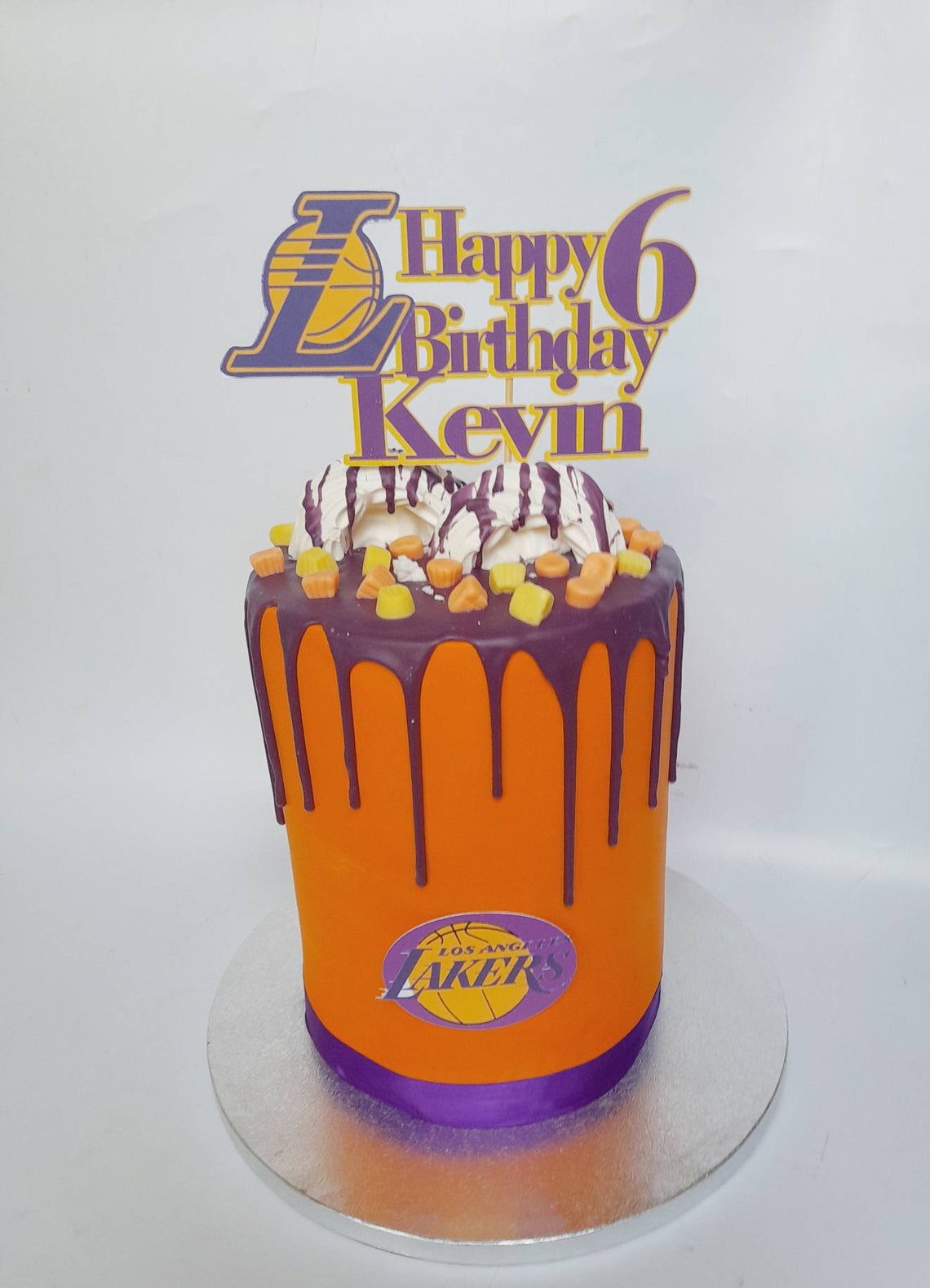 Lakers Personalised Birthday Cake Topper - Etsy