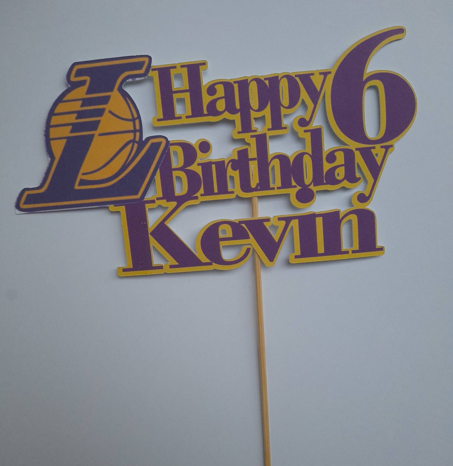 Lakers Personalised Birthday Cake Topper - Etsy