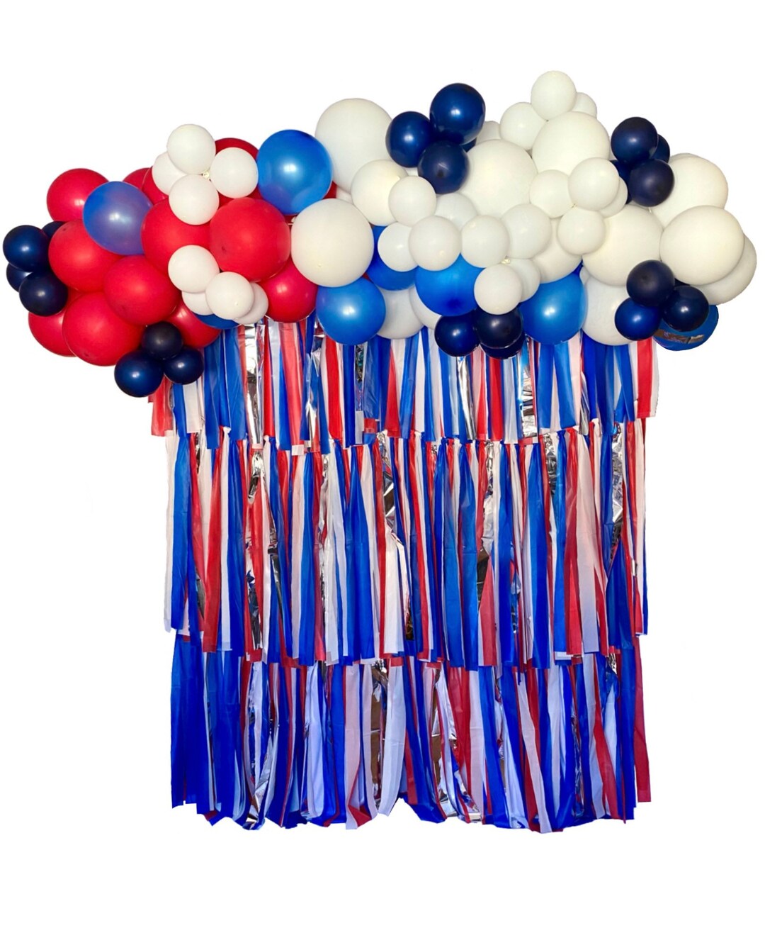 Red White and Blue Fringe Wall Backdrop - Etsy