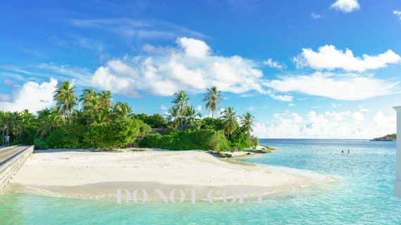 Zoom Virtual Background Beach View Background Backdrop - Etsy