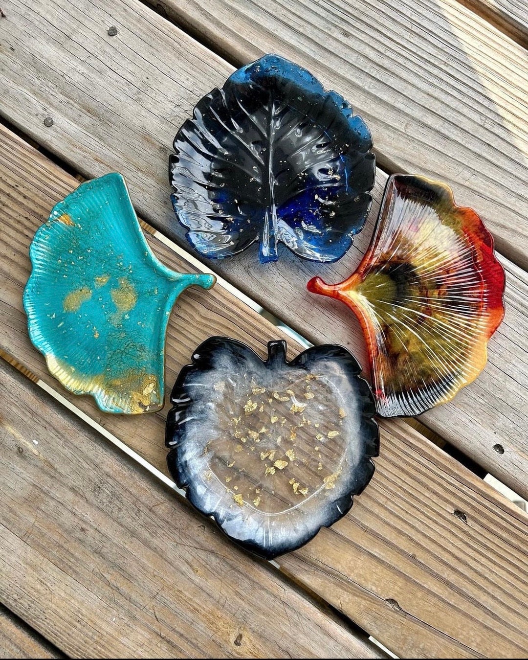 Resin Decorative Leaf Plates - Etsy