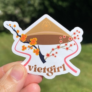 Vietnamese Girl Sticker: Viet Pride, Asian Conical Hat - Etsy