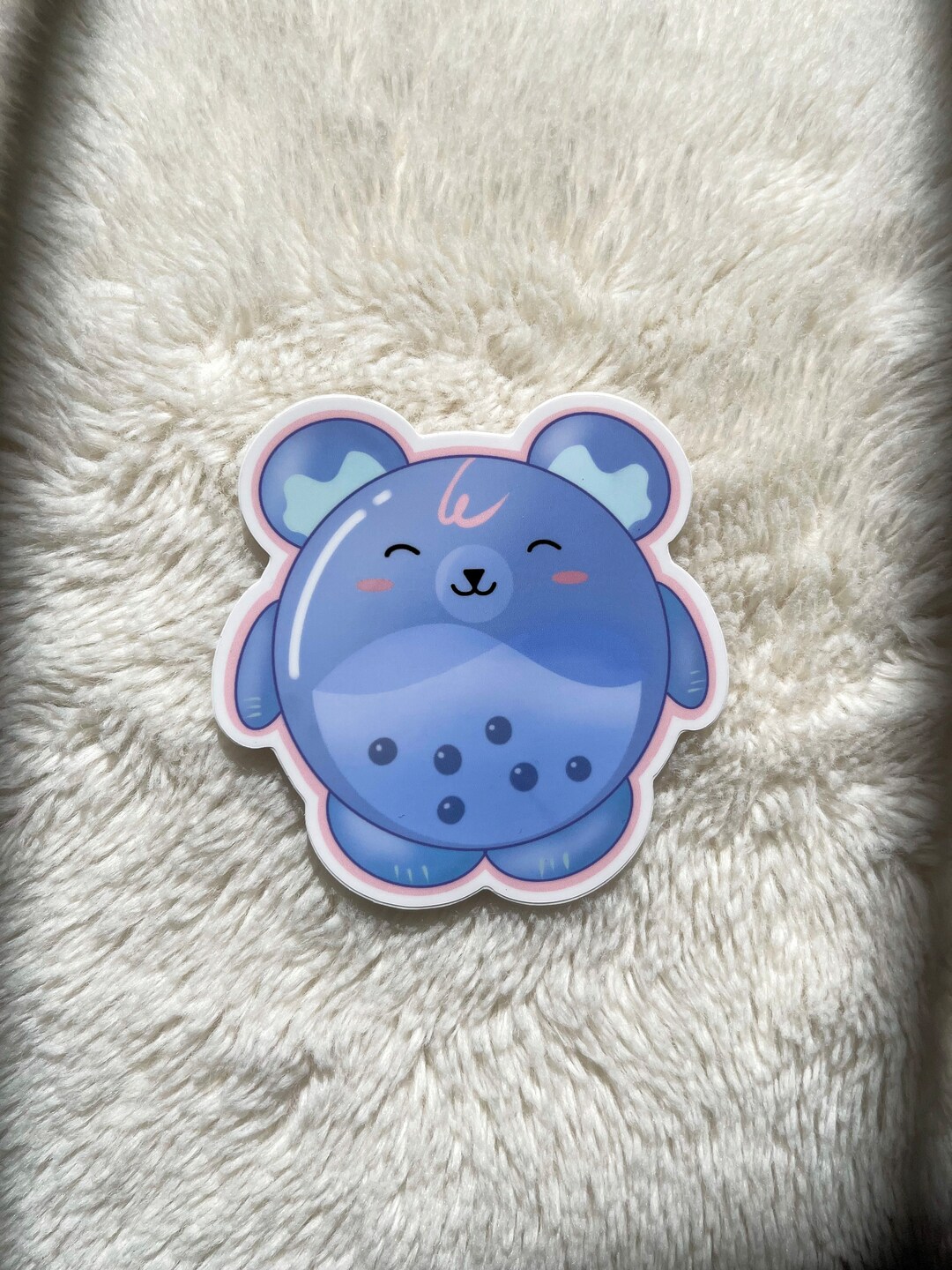 Boba Bear Sticker: Waterproof Kawaii Bubble Tea Decal - Etsy