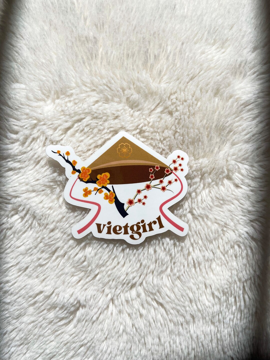 Vietnamese Girl Sticker: Viet Pride, Asian Conical Hat - Etsy