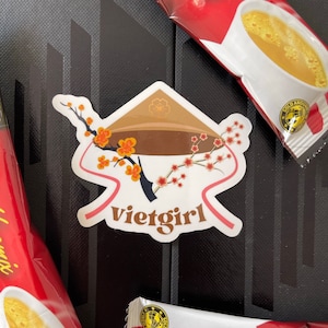 Vietnamese Girl Sticker: Viet Pride, Asian Conical Hat - Etsy