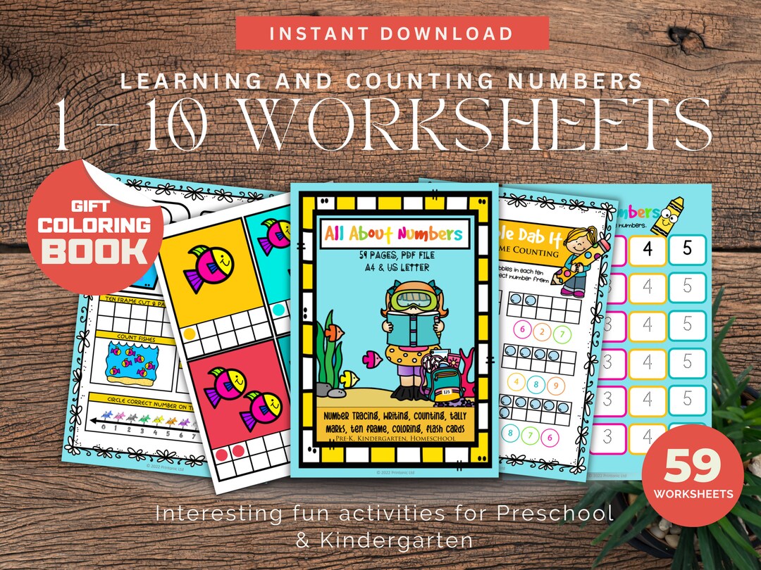 Montessori Counting Activity for Toddlers Busy Book Preschool ...