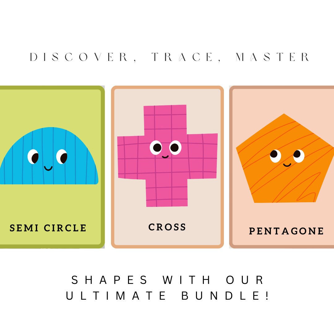 2D Shapes Flashcards Preschool Worksheets, Toddler Busy Book, Preschool ...