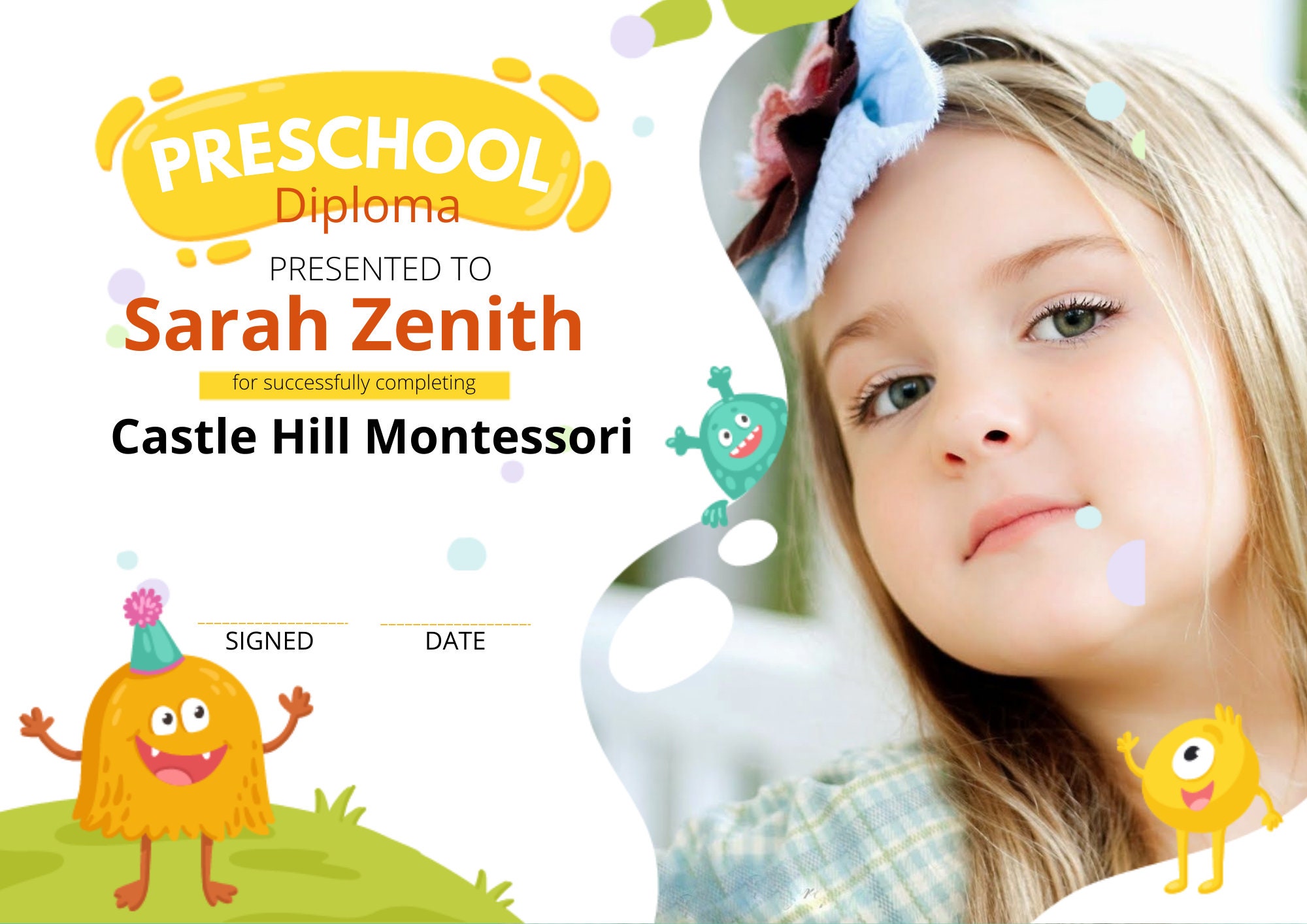 Editable Preschool Graduation Certificate Graduation Gift - Etsy