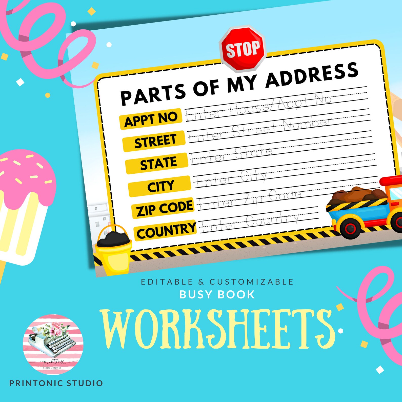 Life Skills for Kids Printable , Learn to Tell Address, Address ...