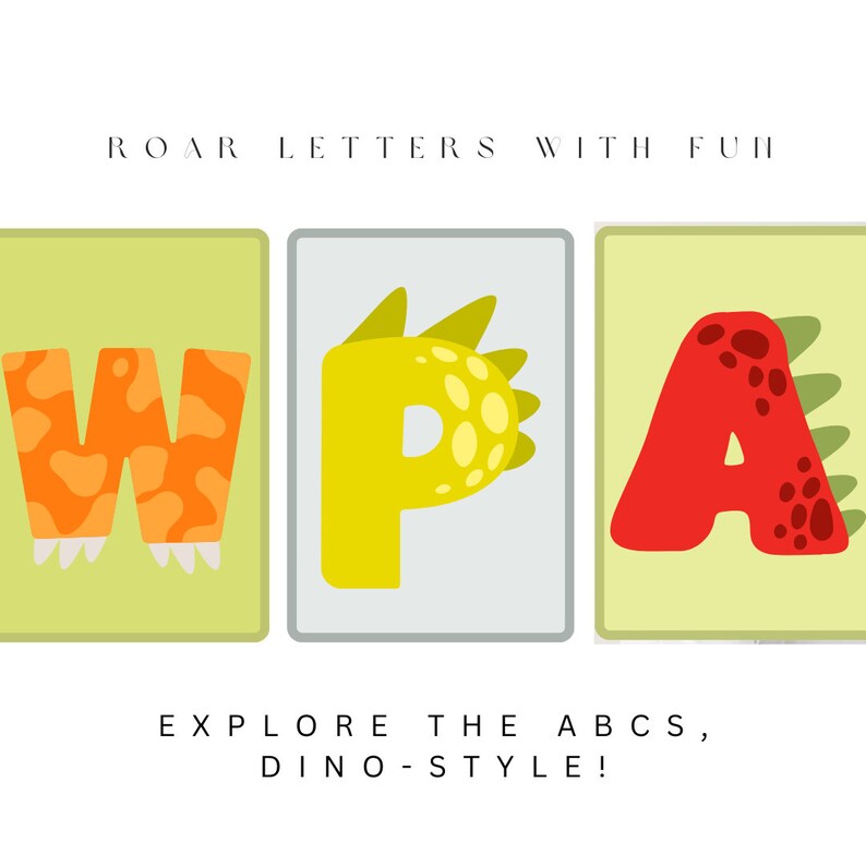 Dino Alphabet Flashcards Printable ABC Learning Cards Toddler Busy Book ...