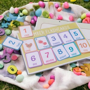 Numbers Flashcards for Preschool Worksheets, Toddler Busy Book & Pre-k ...