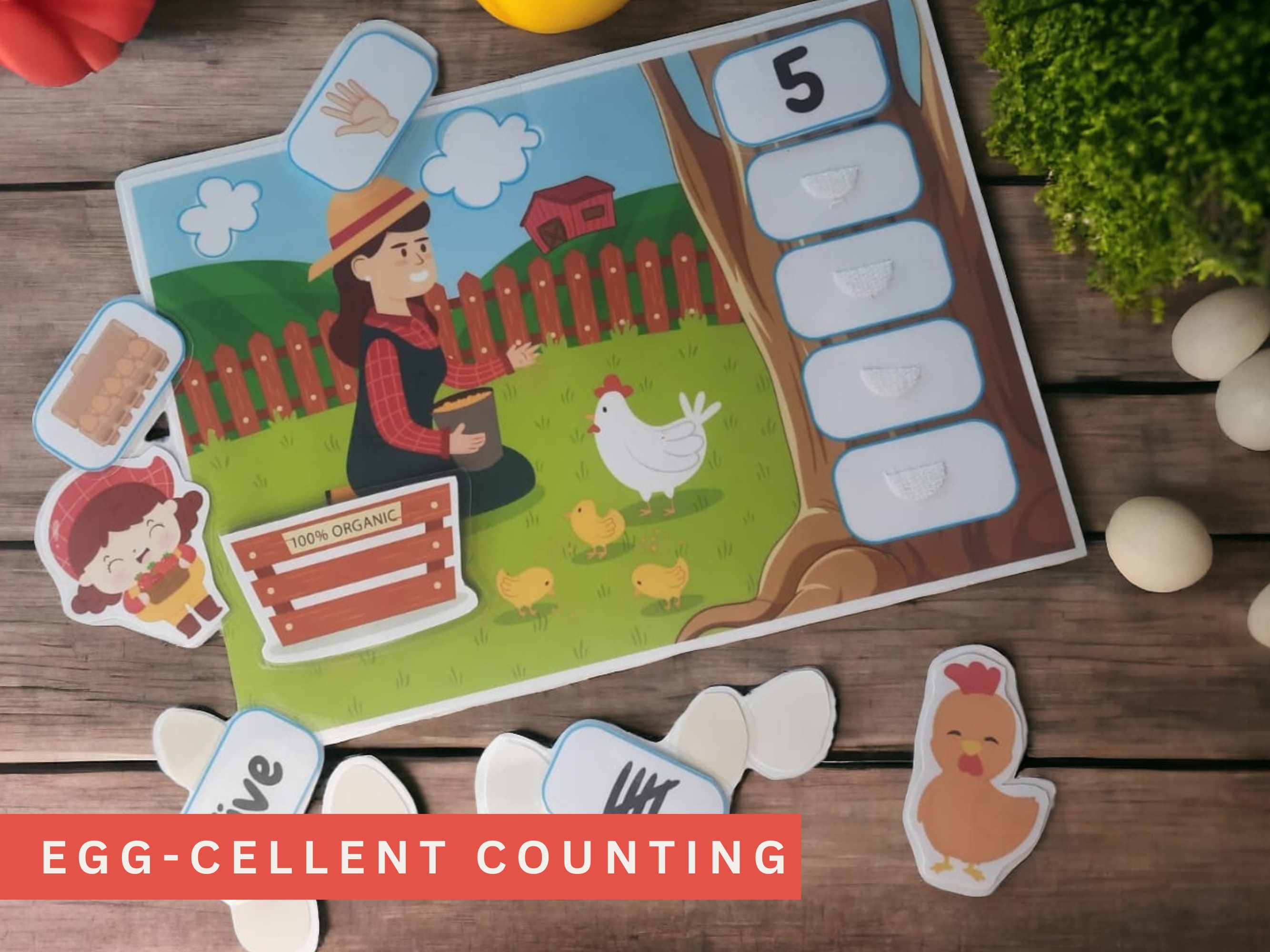 Montessori Counting Activity for Toddlers Busy Book Preschool ...