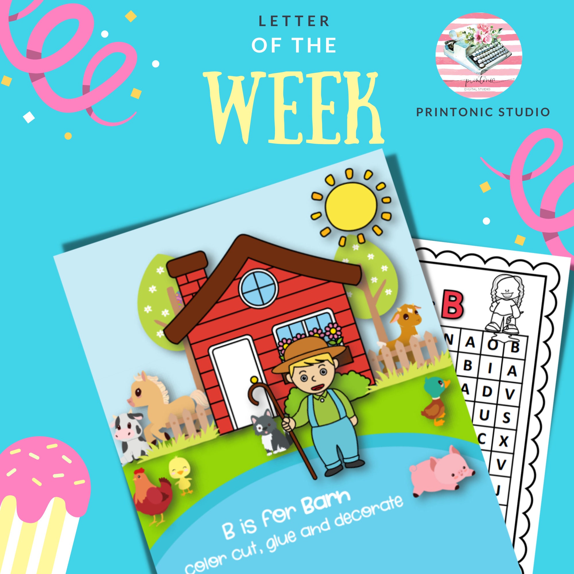 Preschool Worksheets Letter of the Week Kindergarten - Etsy