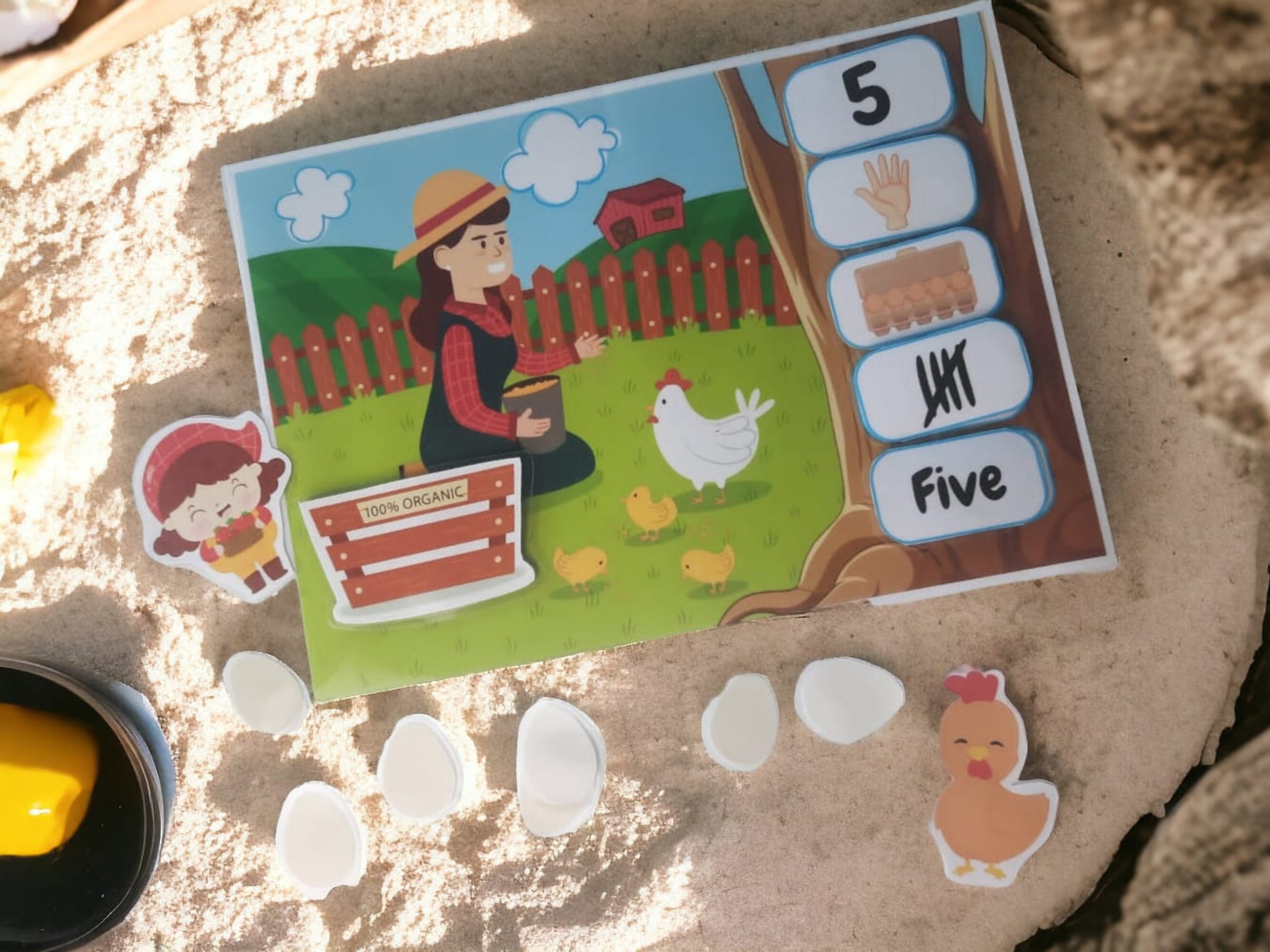 Montessori Counting Activity for Toddlers Busy Book Preschool ...