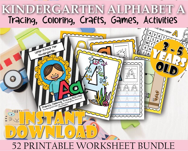 Preschool Worksheets Kindergarten Worksheets Busy Book - Etsy