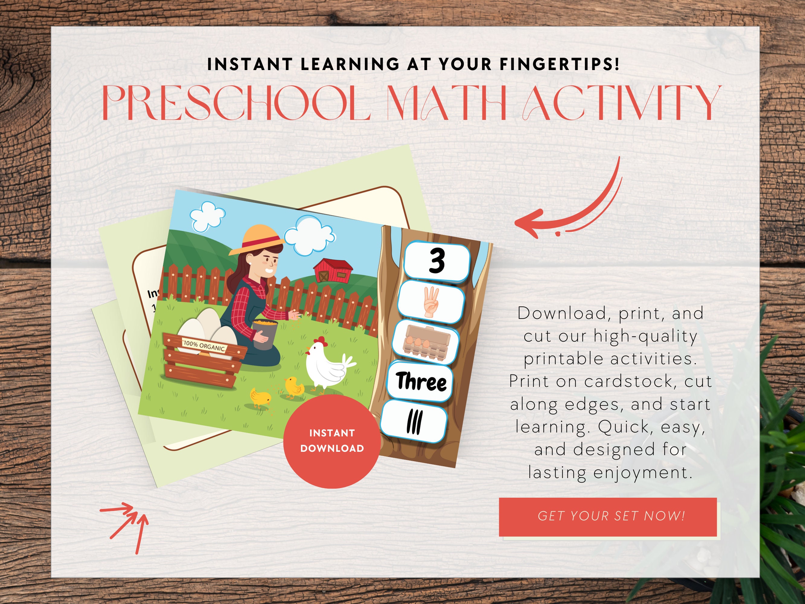 Montessori Counting Activity for Toddlers Busy Book Preschool ...