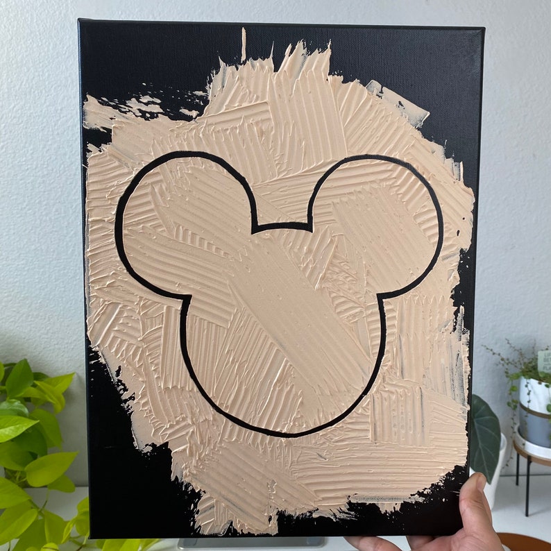 Mickey Mouse Textured Wall Art - Etsy