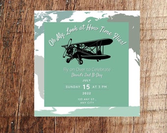 Time Flies Birthday Invitation - Etsy