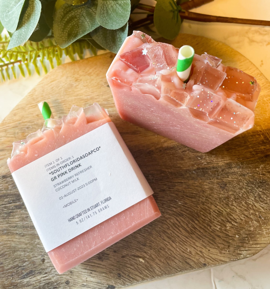 Pink Drink Hand Crafted Artisan Bar Soap Vegan Hemp Soap - Etsy