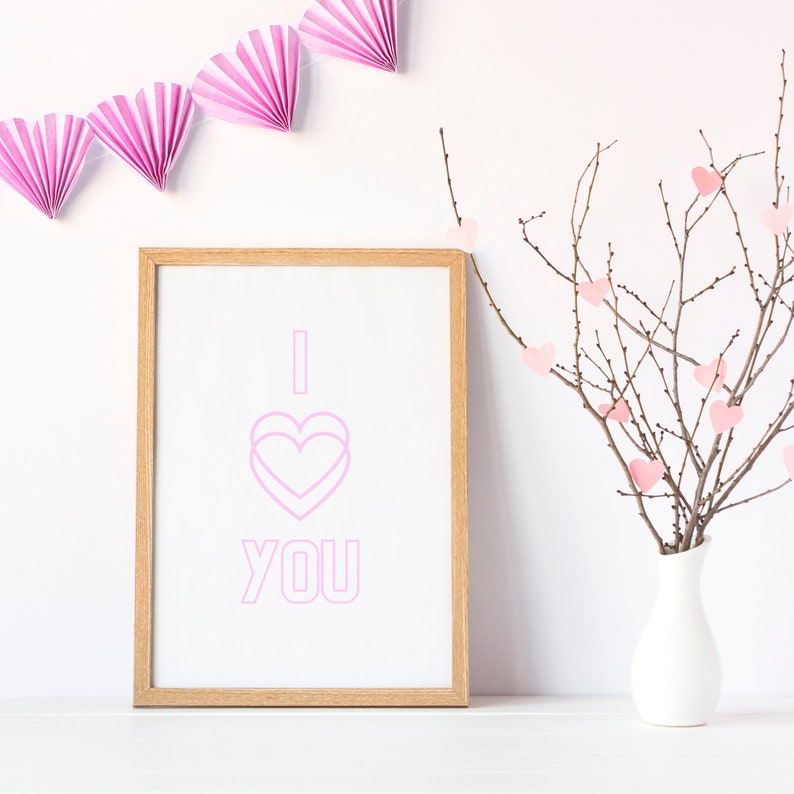 I Heart You Printable // Instant Download // Valentines Day - Etsy