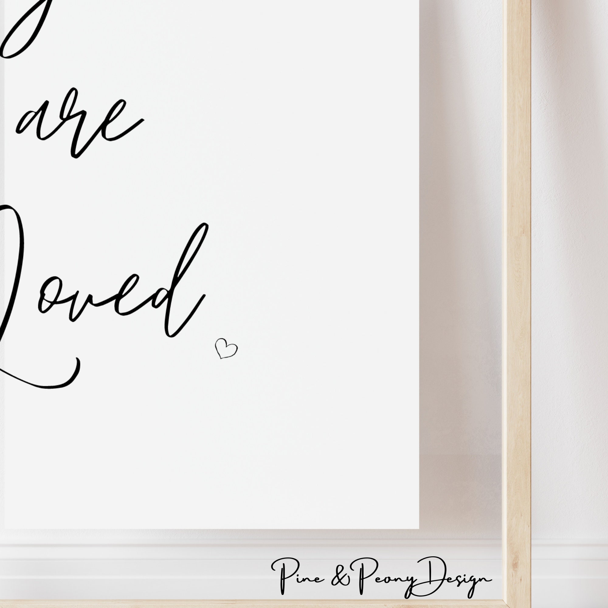 You Are Loved Printable //instant Download // Home Decor Printable ...