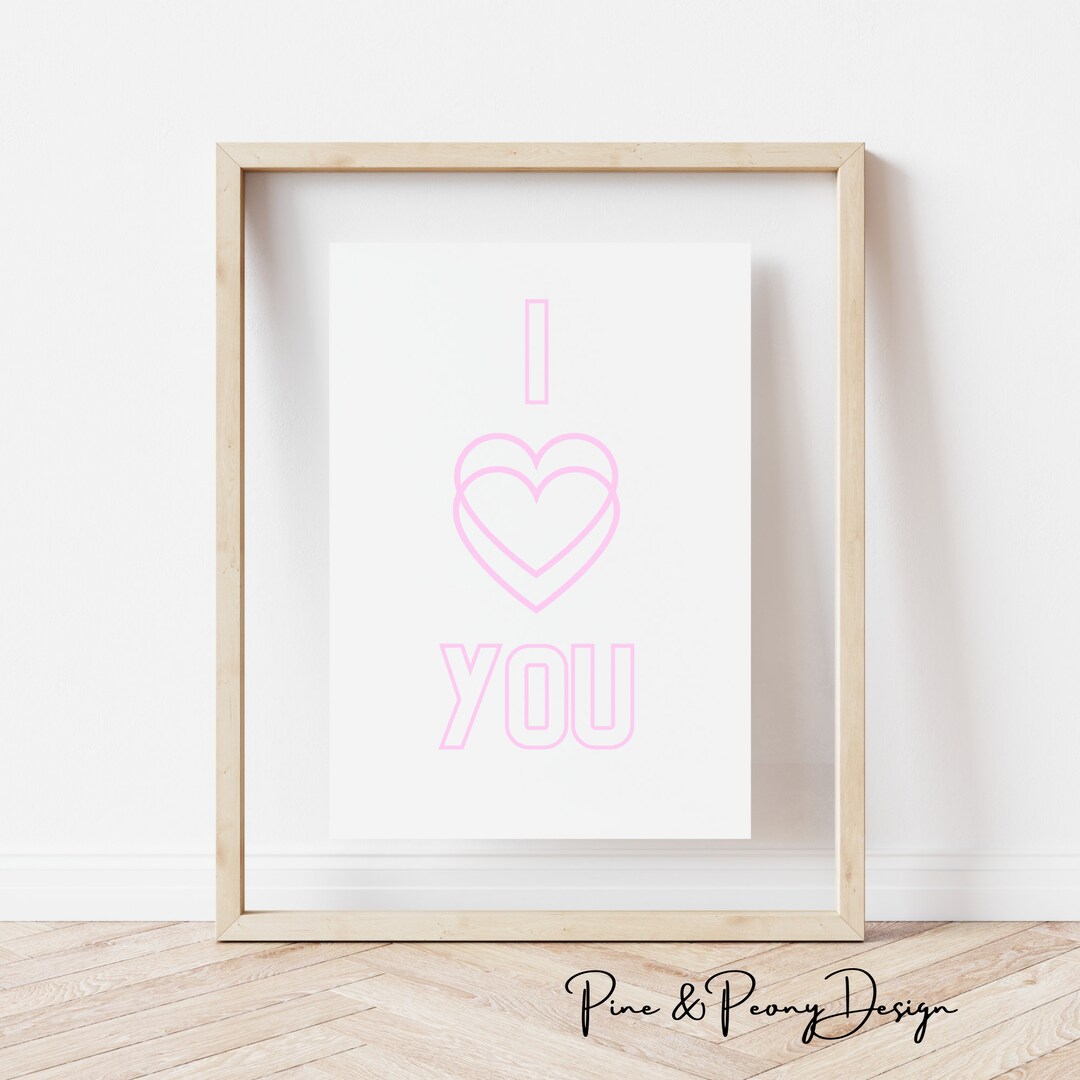 I Heart You Printable // Instant Download // Valentines Day Printable ...