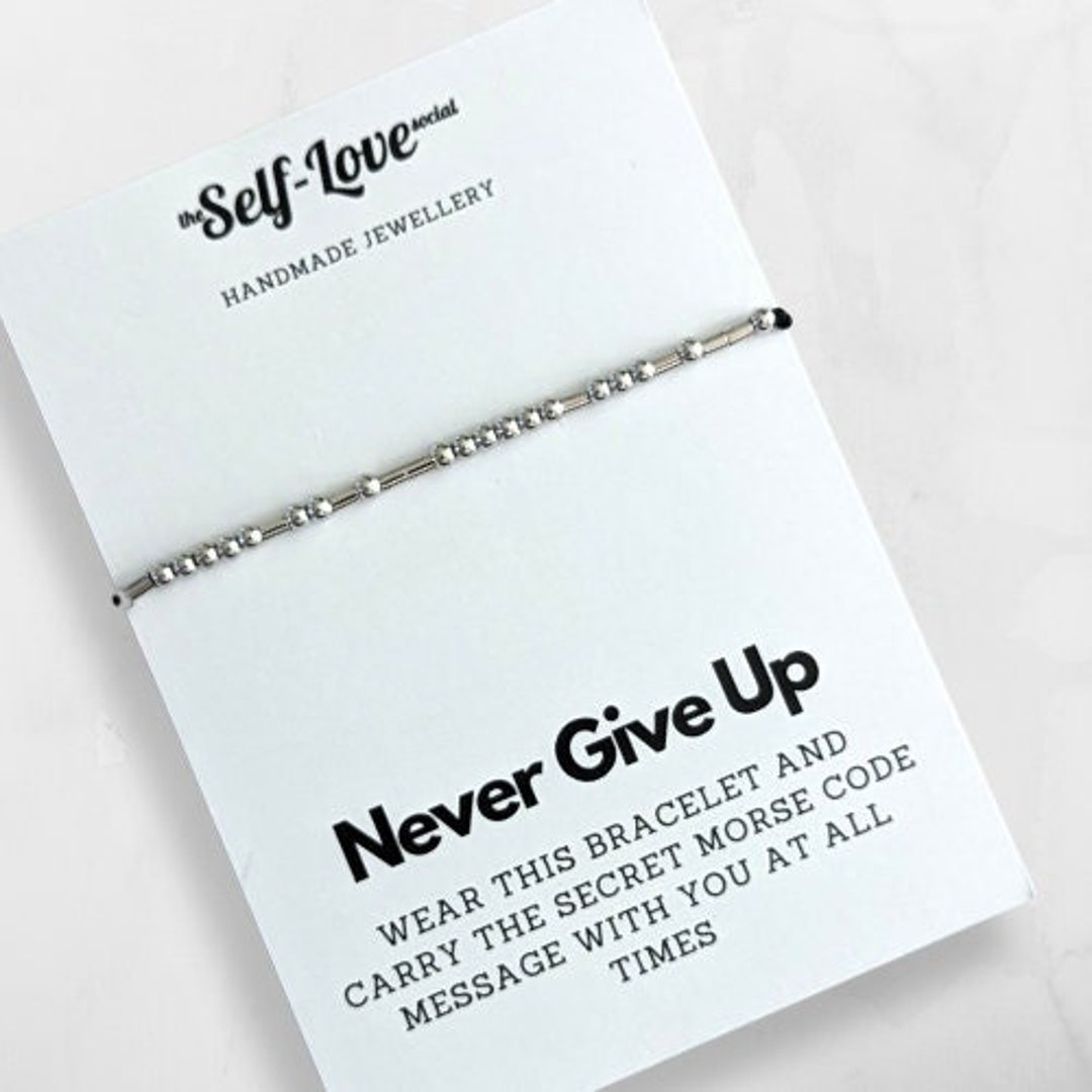 Morse Code Secret Message never Give Up Adjustable - Etsy