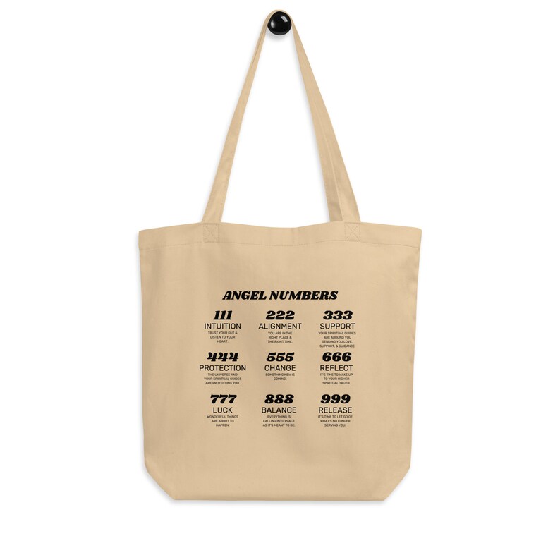 Tote Bag Angel Numbers, Aesthetic Tote Bag, Best Friend Gift，gift for ...
